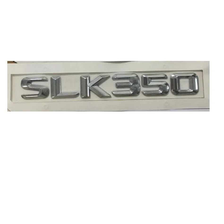 Chrome Shiny Silver " Slk 350 " Car Trunk Rear Letters Word Badge ...