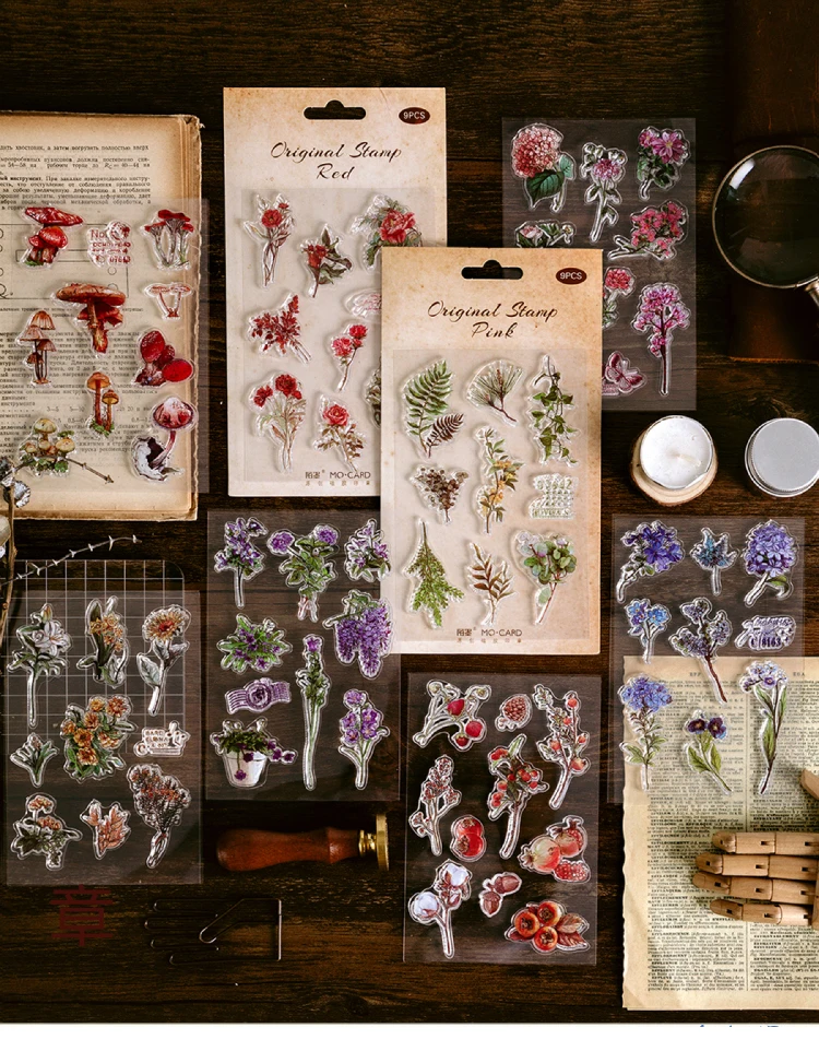 Clear stamp Moon Phases Stamp Clear Transparent Stamp Plant Stamp ...