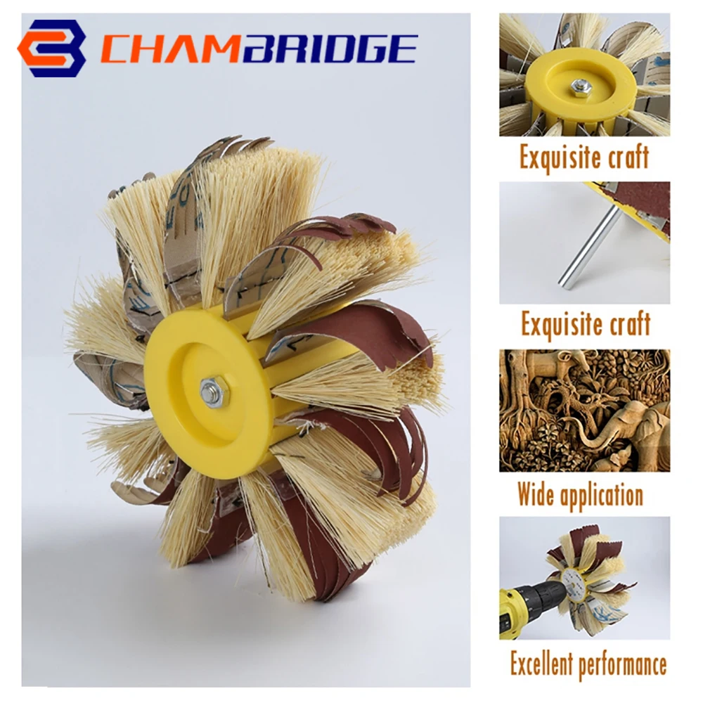 160mm-6mm-Shank-Mounted-Sisal-Emery-Cloth-Bristle-Grinding-Buffing ...
