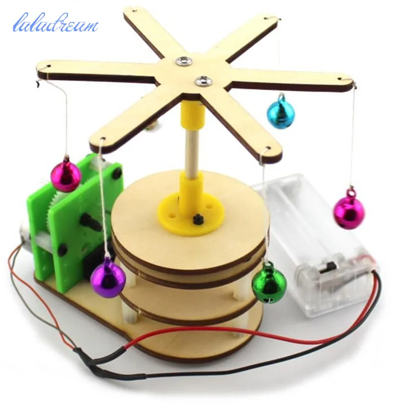 Science Wooden Plastic Rotation Model Handmade Assemble Toys Material ...