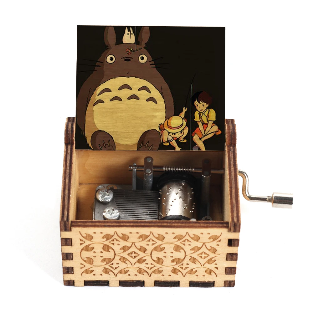 Carved Wood Hand Crank Music Box Jurassic Park Музыкальная Шкатулка ...