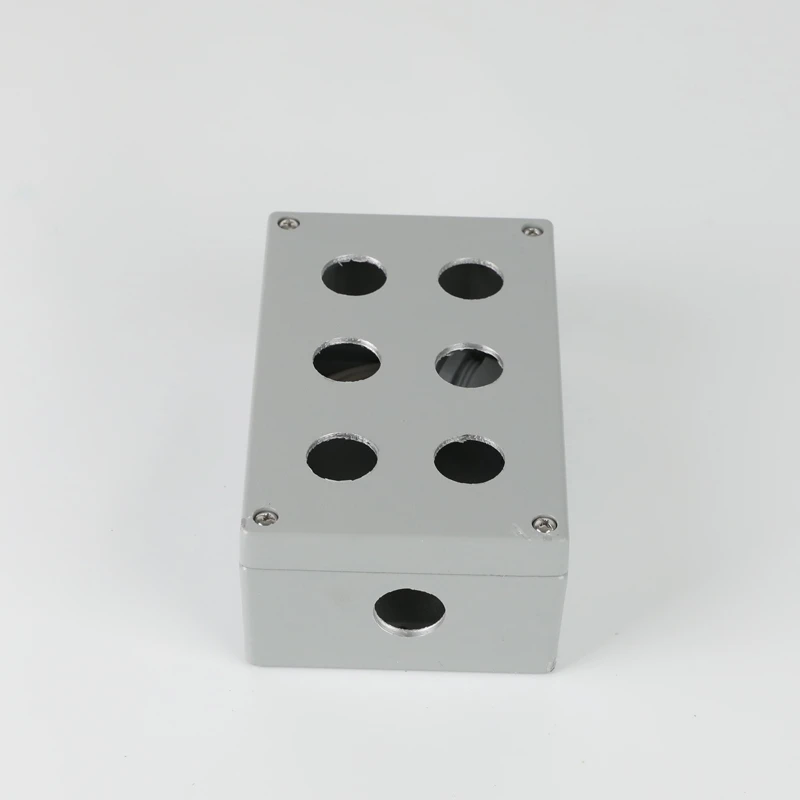 6 hole six button box 160*100*60 cast aluminum waterproof button box ...