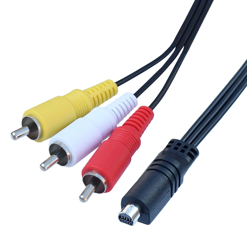 10 PIN to Composite VIDEO AV RCA Digital Camera Camcorder Cable for ...