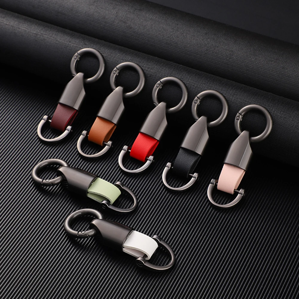 Luxury-Fashion-PU-Leather-Keychain-Business-Gift-Leather-Key-Chain-Men ...