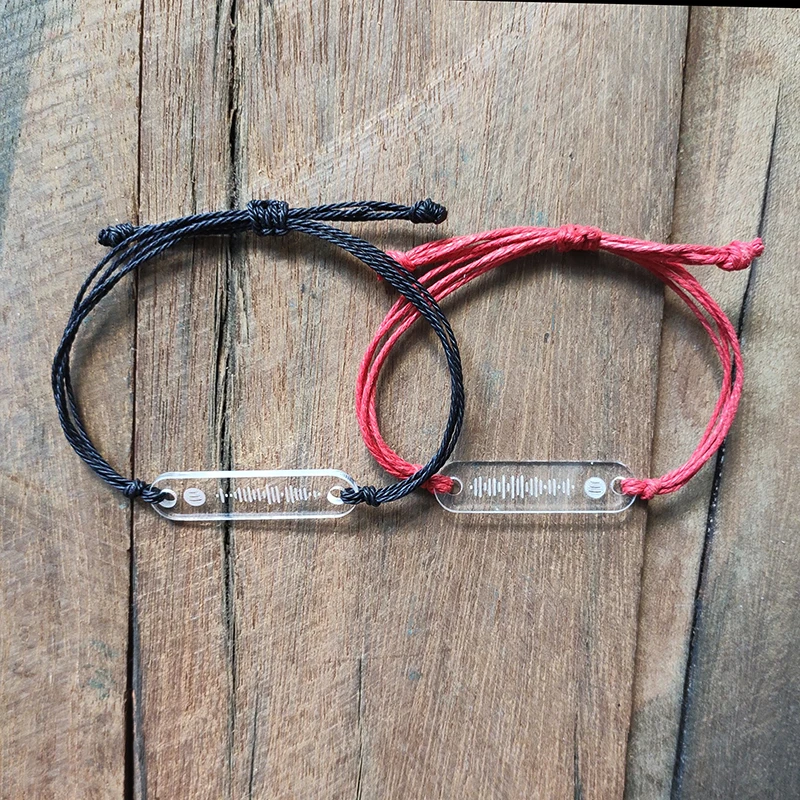 Sale 2021 New Trendy Custom Spotify Code Rope Bracelet Handmade ...