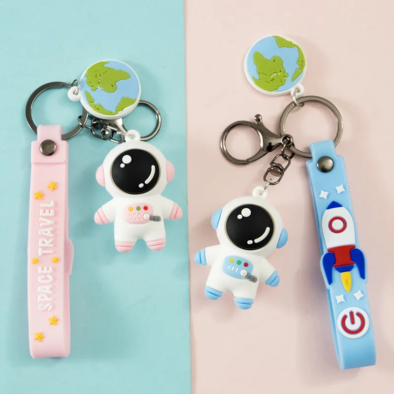 Fashion UFO Space Craft Astronaut Keychain Keys Acrylic Spaceman Key ...