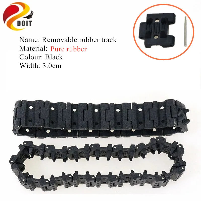 Assembled Rubber Track Tracked Smart Car Accessories Remote Control Toy ...