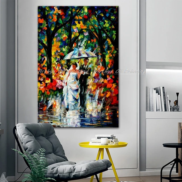 Wedding In The Rain Painting Abstract