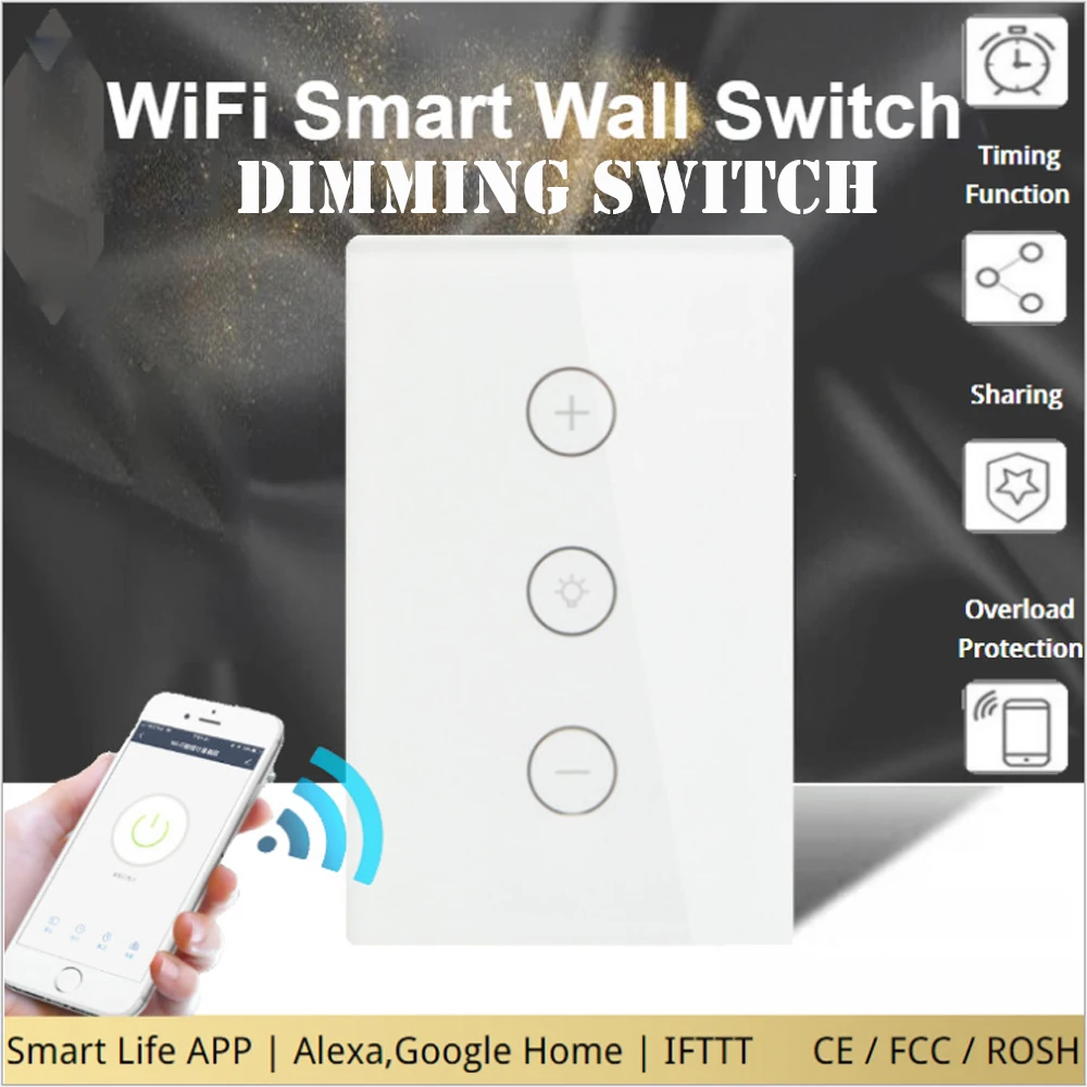 Dimmer Interruptor WiFi Táctil Dimerizable