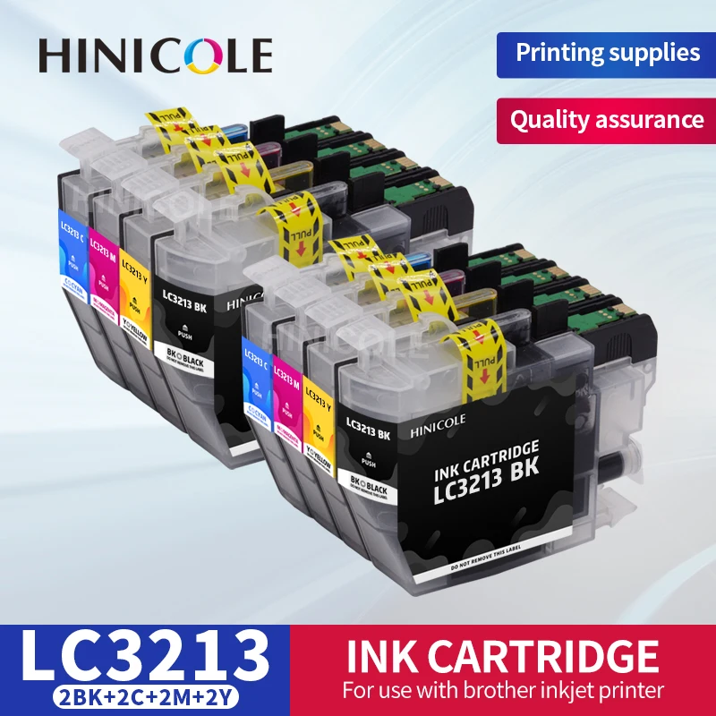 HINICOLE Compatible Ink Cartridge LC3211 LC3213 XL Work For Brother DCP ...