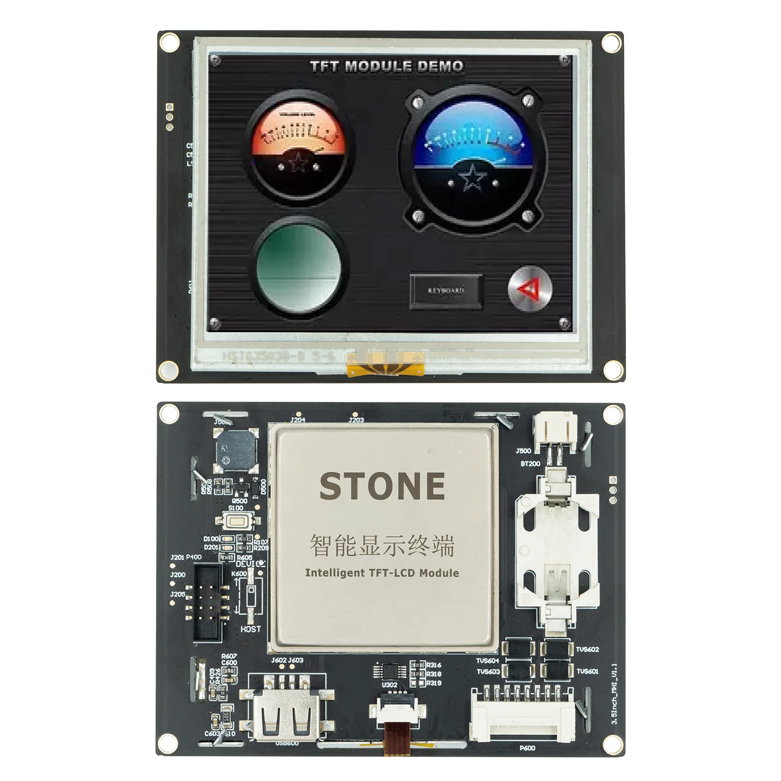 Stone Hmi Embedded Programmable Intelligent Lcd Module Tft Display With ...