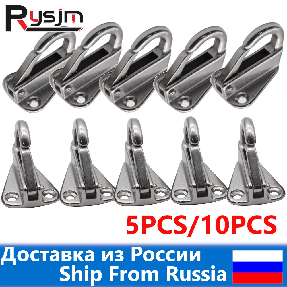 10/5PCS 316 Stainless Steel Fender Hook Spring Hook Snap Attach Rope ...
