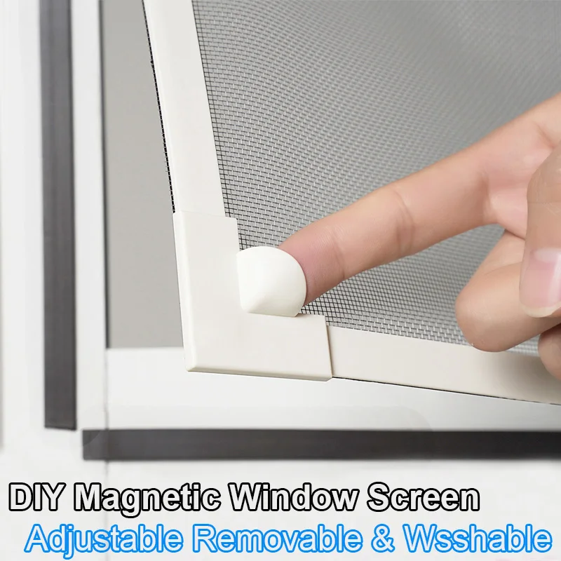 40 Cm Width Adjustable Magnetic Window Screen For Window, Anti Mosquito ...