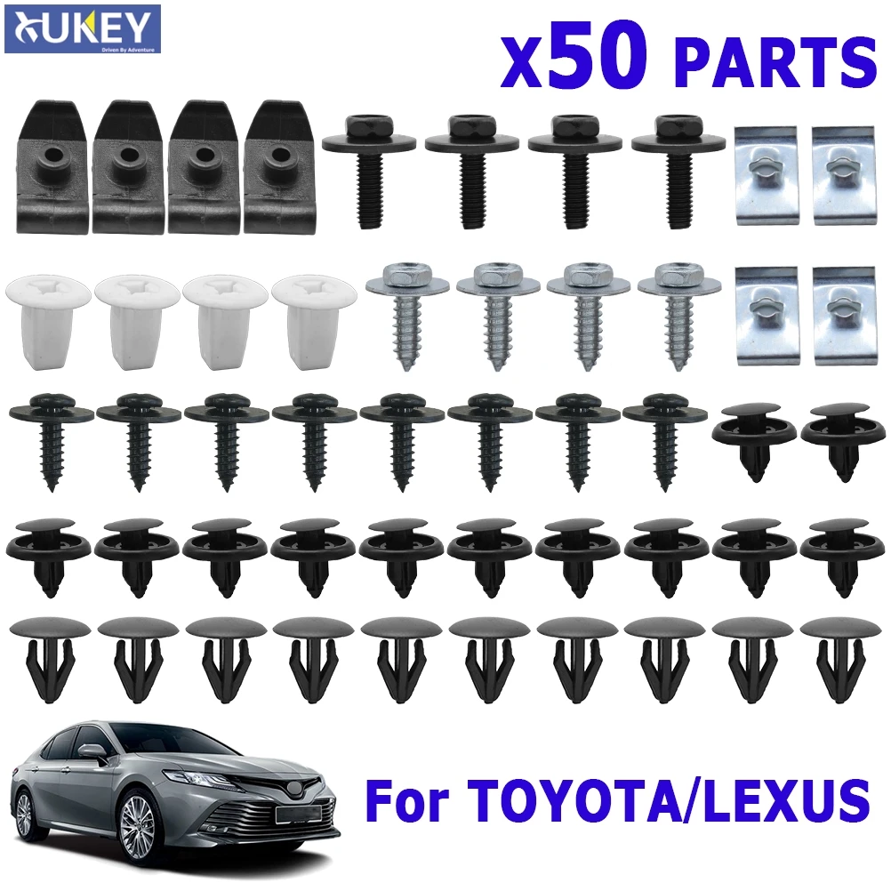 50PC-For-Toyota-Lexus-Engine-Under-Body-Cover-Clips-Bumper-Fender-Liner ...