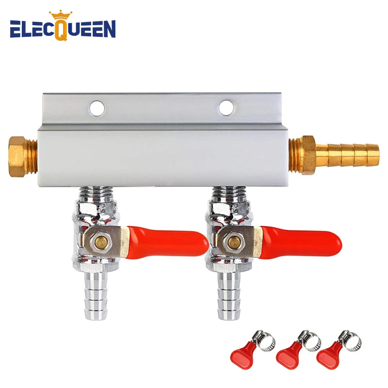 2-way-homebrew-Co2-Air-Gas-Distribution-Manifold-Splitter-Draft-Beer ...