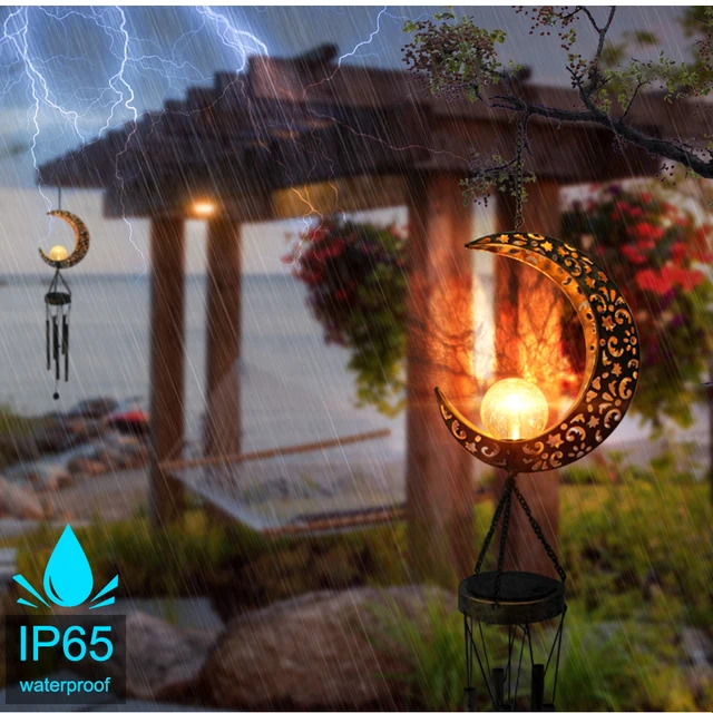 Wind And Solar Solar LED Wind Chime – Color Changing Lantern, 33 Inch ...