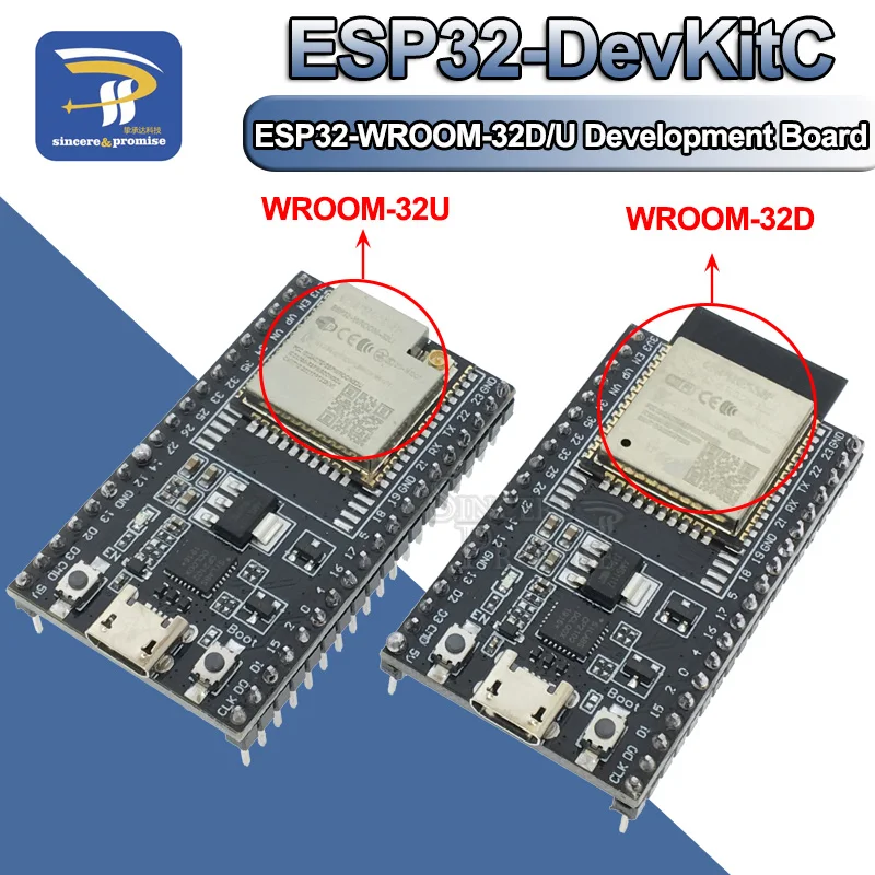 Placa base ESP32 DevKitC, placa de desarrollo ESP32, ESP32 WROOM 32D, WIFI, Bluetooth, IoT ...