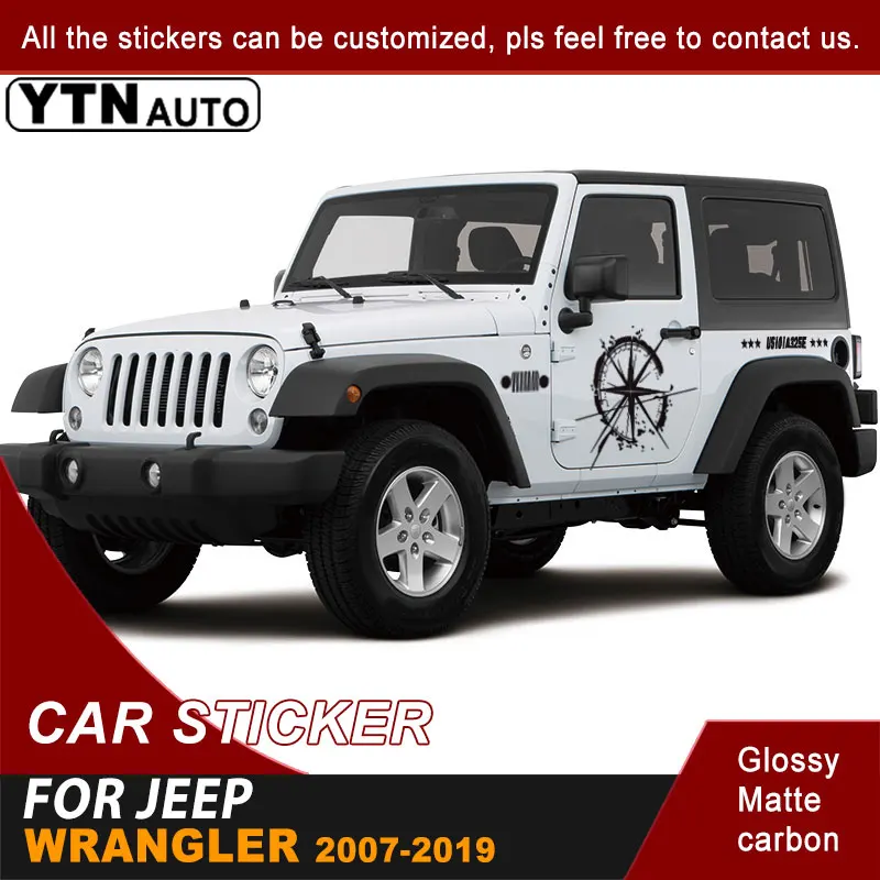 Car Stickers Side Door Compass Adventure Graphic Vinyl Cool Car Decals ...