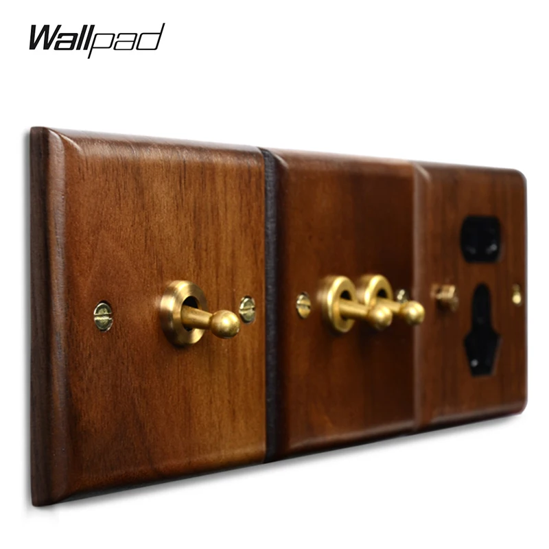 Wallpad-Z8-Real-Wood-1-2-3-4-Gang-Brass-Toggle-Wall-Switch-EU-French ...