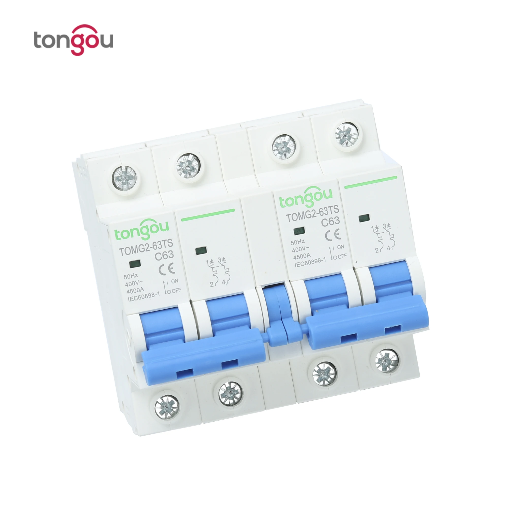 Tongou 2p 63a Mts Dual Power Manual Transfer Switch Circuit Breaker Mcb ...