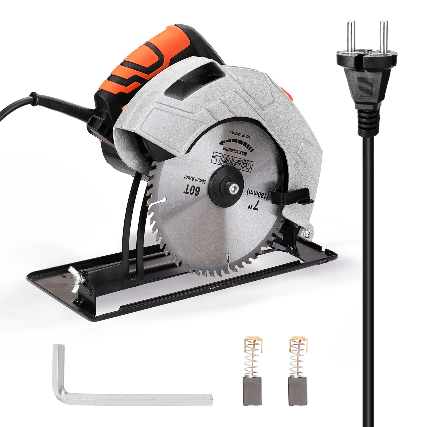 7 Inch Electric Circular Saw Aluminum Body Portable Woodworking ...