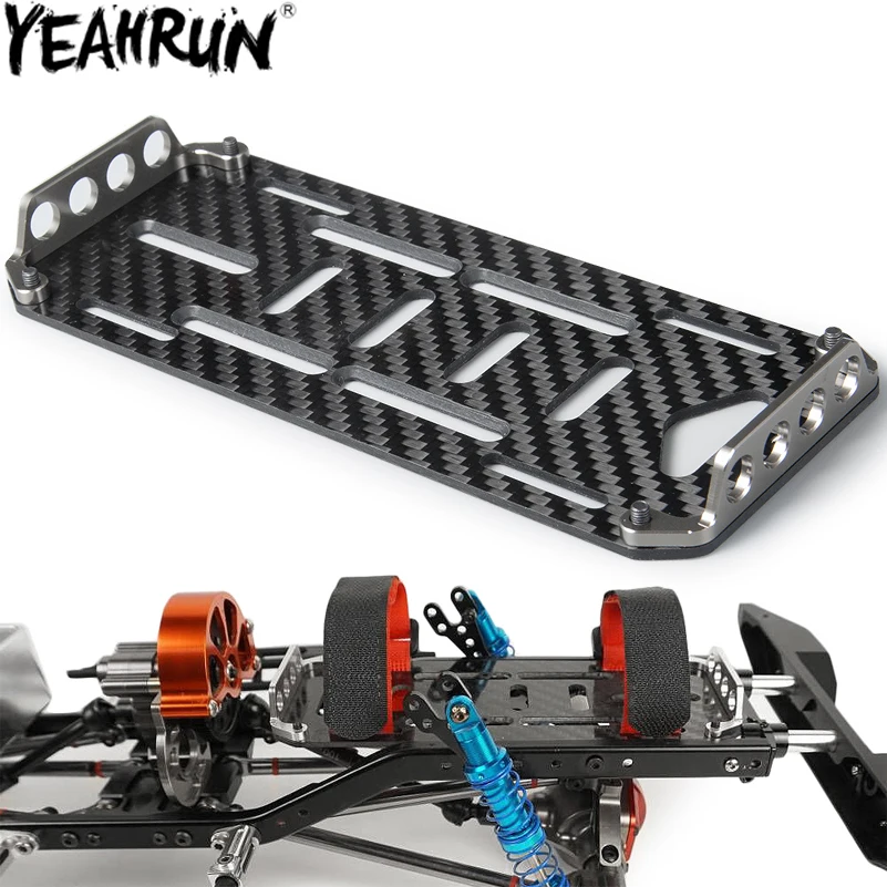 YEAHRUN RC Car Battery Mounting Plate Tray Carbon Fiber for 1/10 RC ...