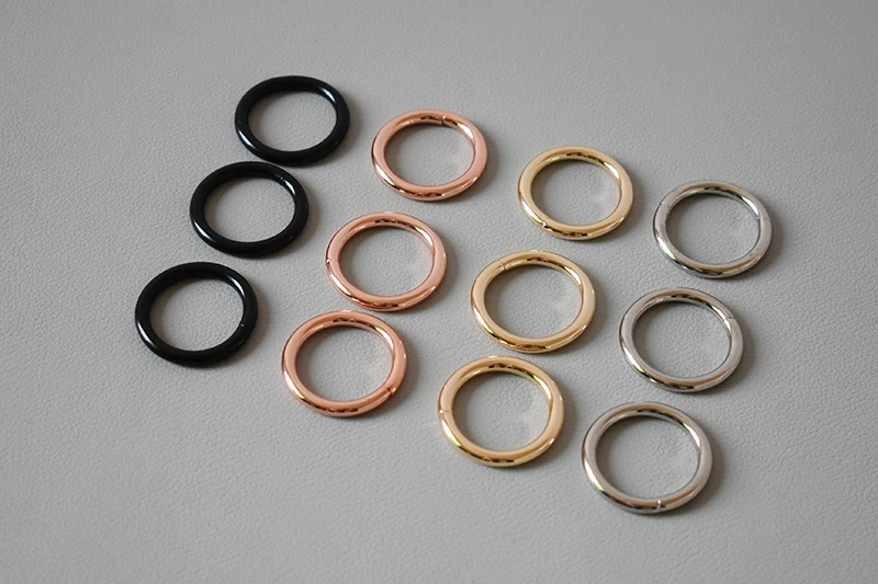 15mm 20mm 25mm 30mm Metal round wheel plated hardware O rings DIY dog collar harness backpack ...