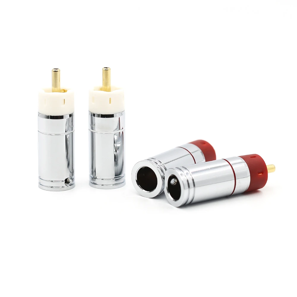 Hight Quality Hifi DIY RCA Plug Connectors Cable 9mm Silver plated or ...