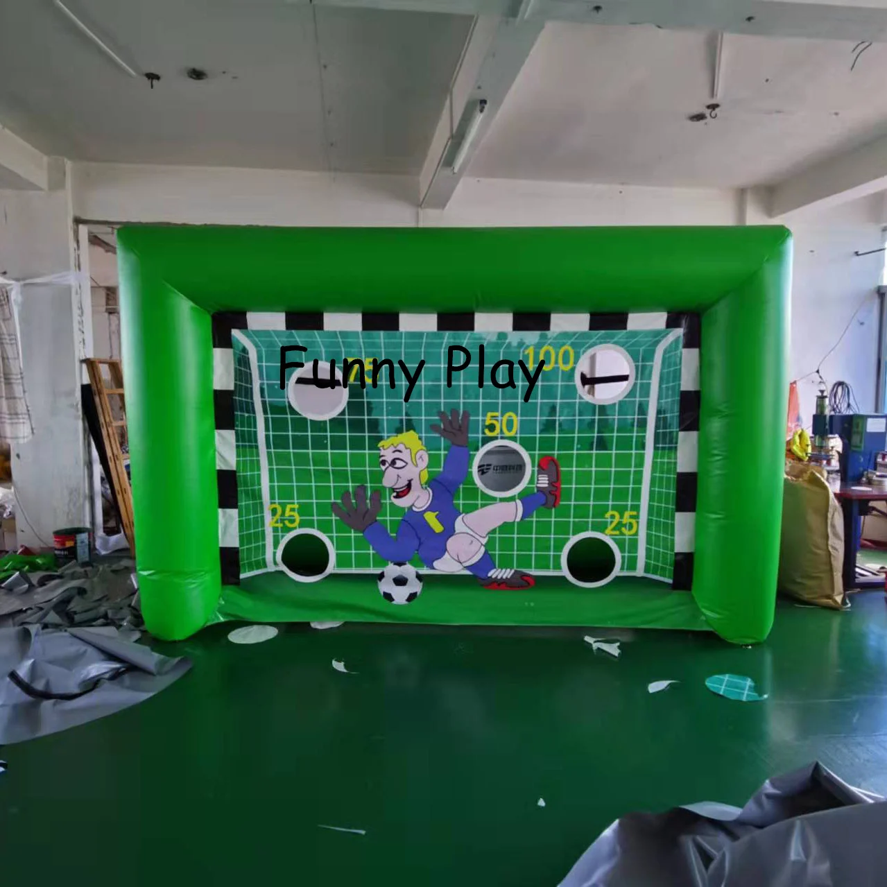 Portería de fútbol inflable gigante, portería de fútbol portátil, portería inflable, juegos de ...