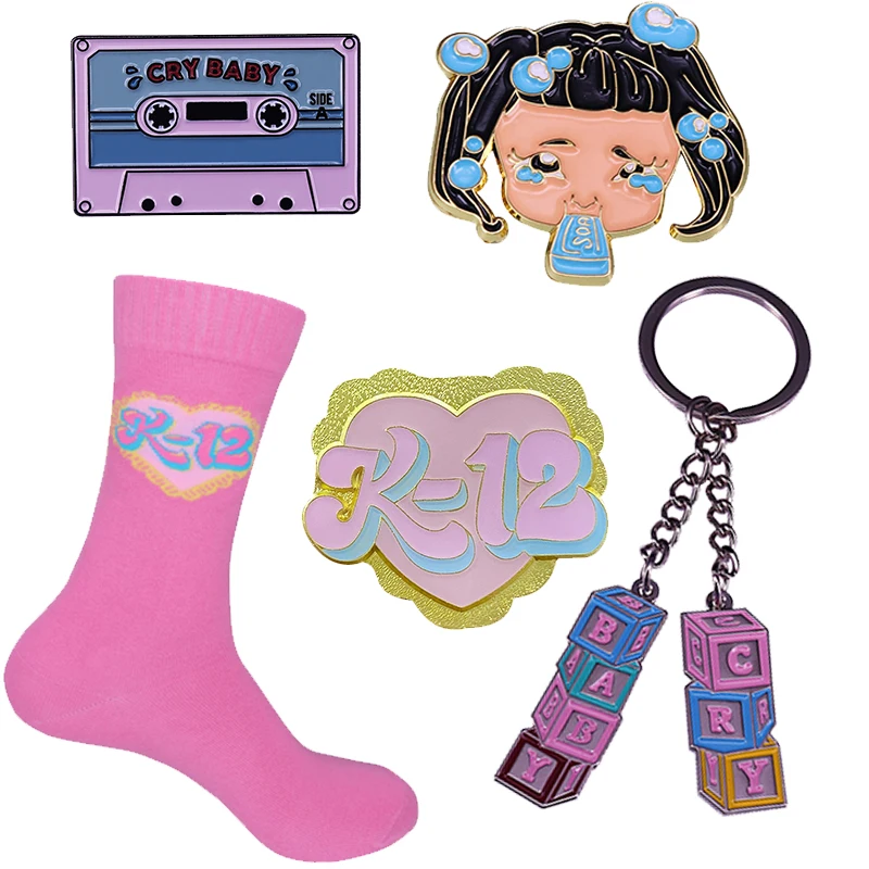 Melanie Martinez Enamel Pin brooch keyring Socks Soap cry baby Building ...