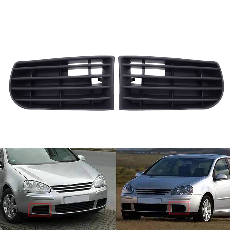 1 Pair Car Front Bumper Fog Light Grille Without Holes 1k0853665a ...