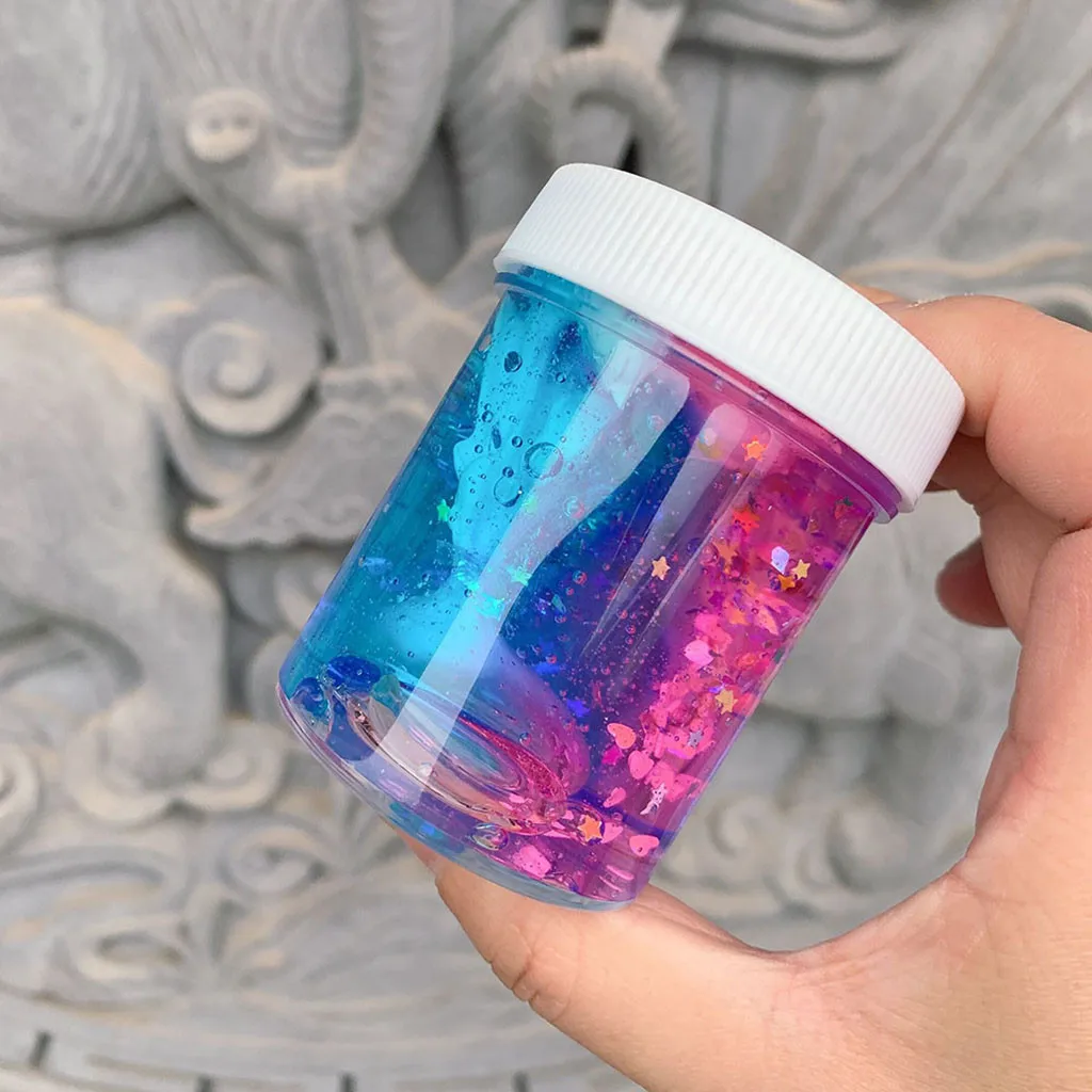 Non-toxic-Clear-Slime-Fluffy-Modeling-Clay-Toy-Beautiful-Color-Mixing ...