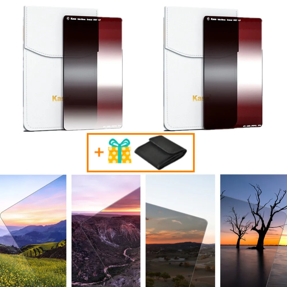 2in1 100*150mm Square Glass Gnd Filter Graduated Neutral Density ...