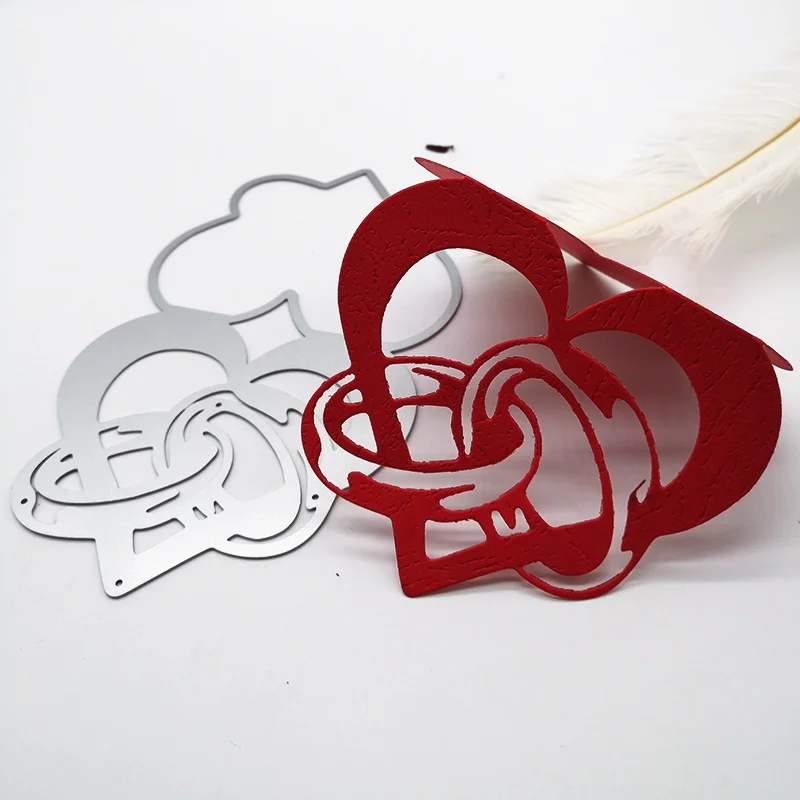 New 2021 Heart Shape Metal Cutting Dies Love Letter Craft Stencils for ...