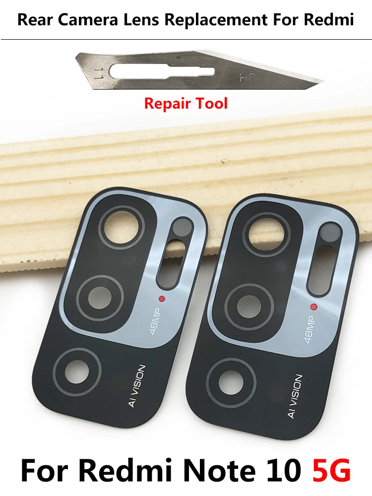 Novo vidro de lente de câmera traseira para xiaomi redmi note 10 5g com ...