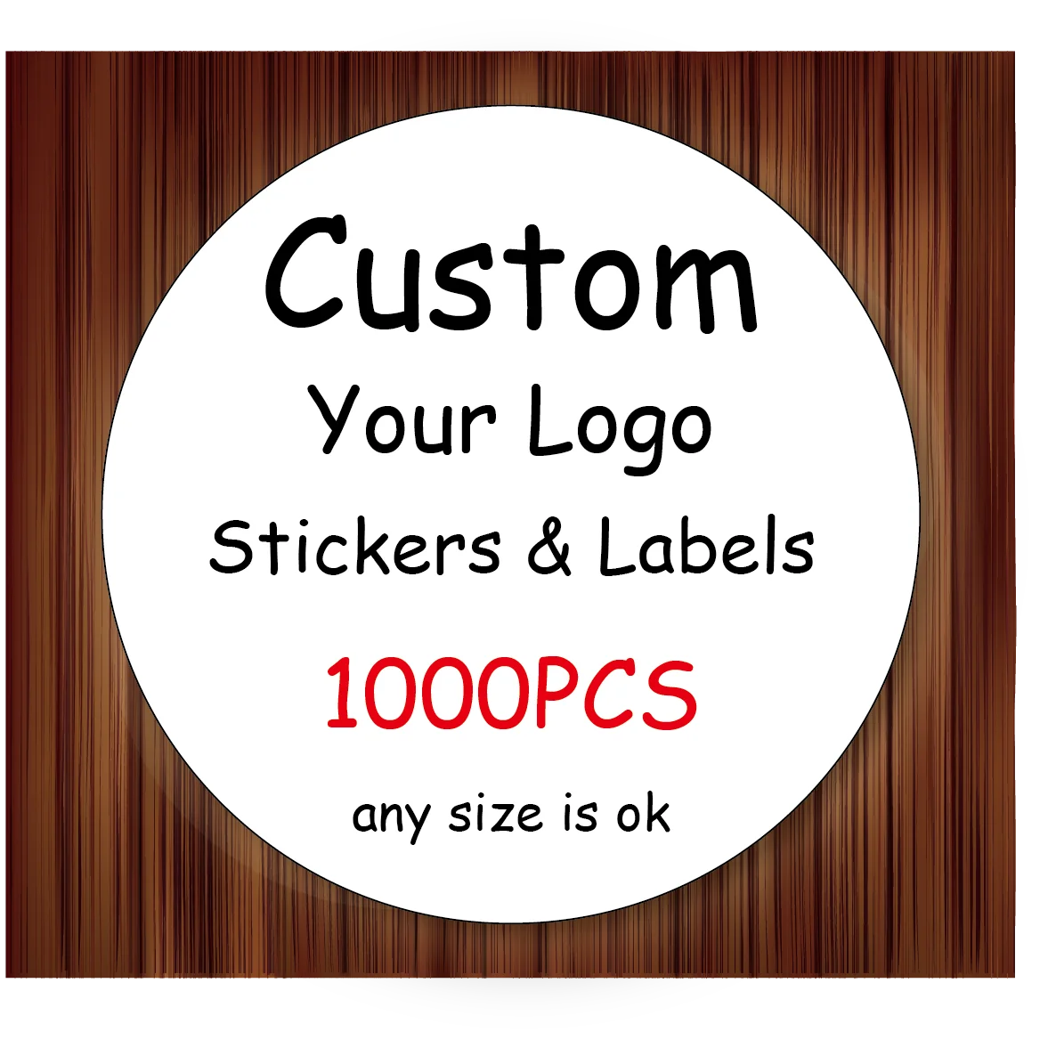 1000PCS Custom Stickers with Logo Customize Packaging Labels Wedding ...