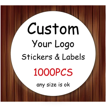 1000PCS Custom Stickers with Logo Customize Packaging Labels Wedding ...
