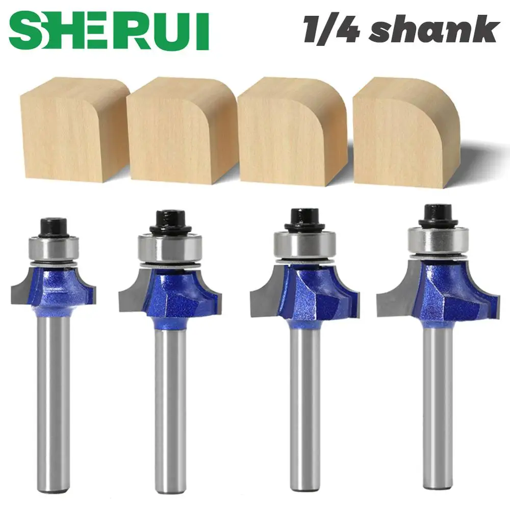 1-4-shank-Corner-Round-Professional-level-Over-Router-Bit-with-Bearing ...