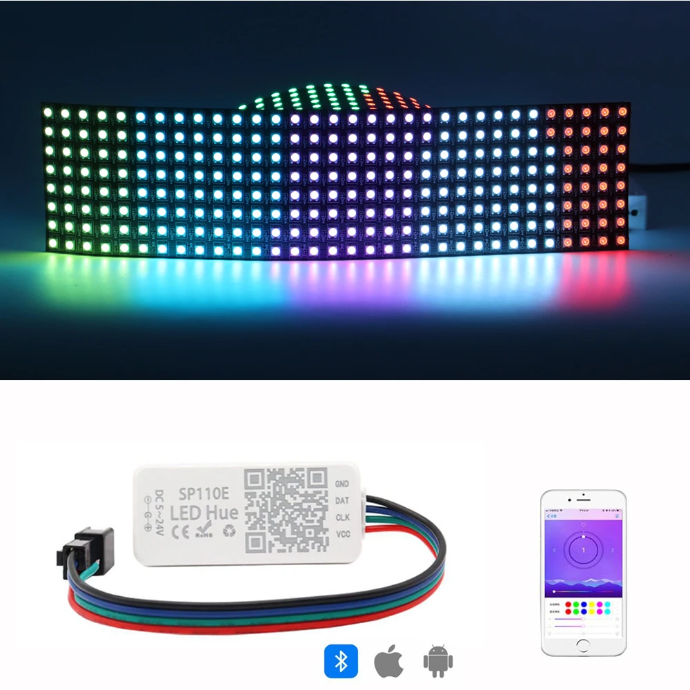 WS2812B LED Digital Flexible Individually Addressable Panel Pixel ...