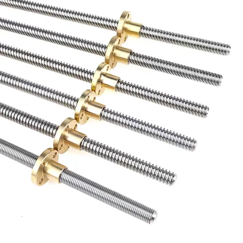 T8 Lead Screw THSL-300-8D Trapezoidal Rod T8 CNC 3D Printer Lead Screw ...