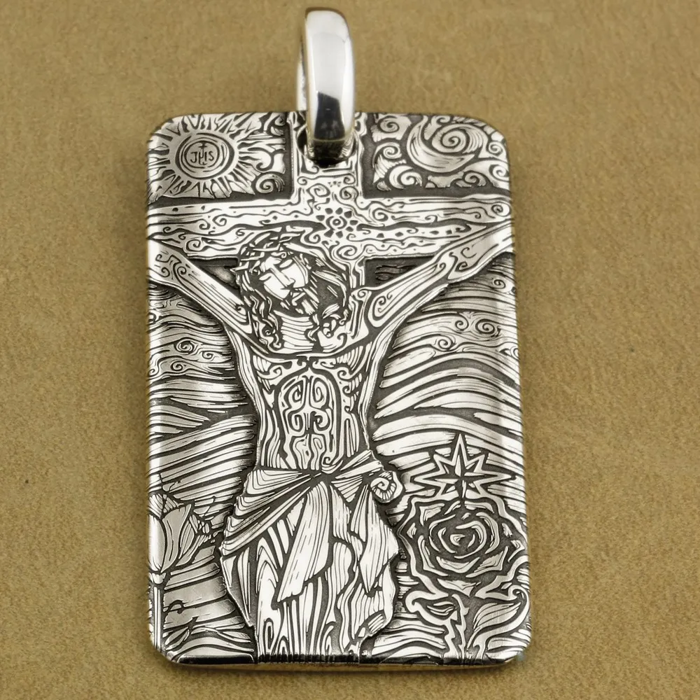 Mens Pendant Silver Jesus | Silver Jesus Pendant Jewelry | Silver Jesus ...