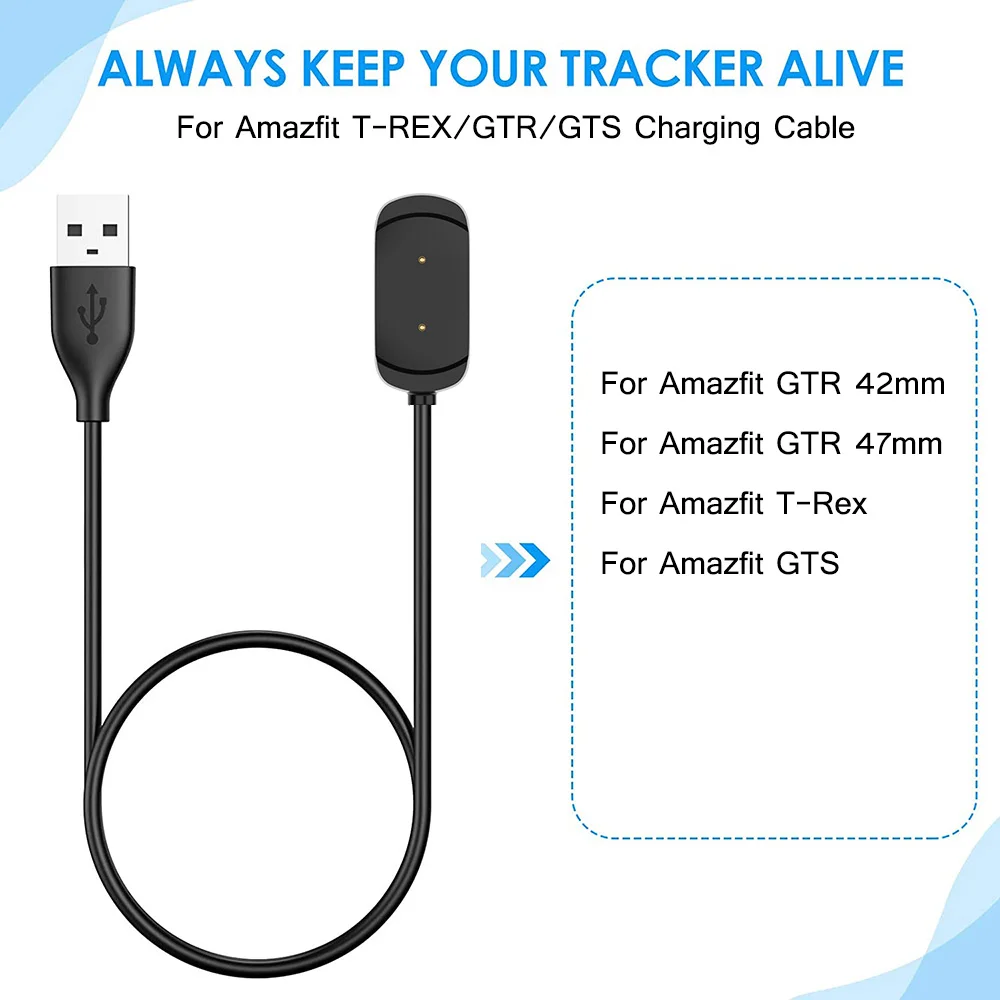 Charging-Cable-For-Xiaomi-Huami-Amazfit-GTS-T-Rex-GTR-47mm-42mm-Smart ...