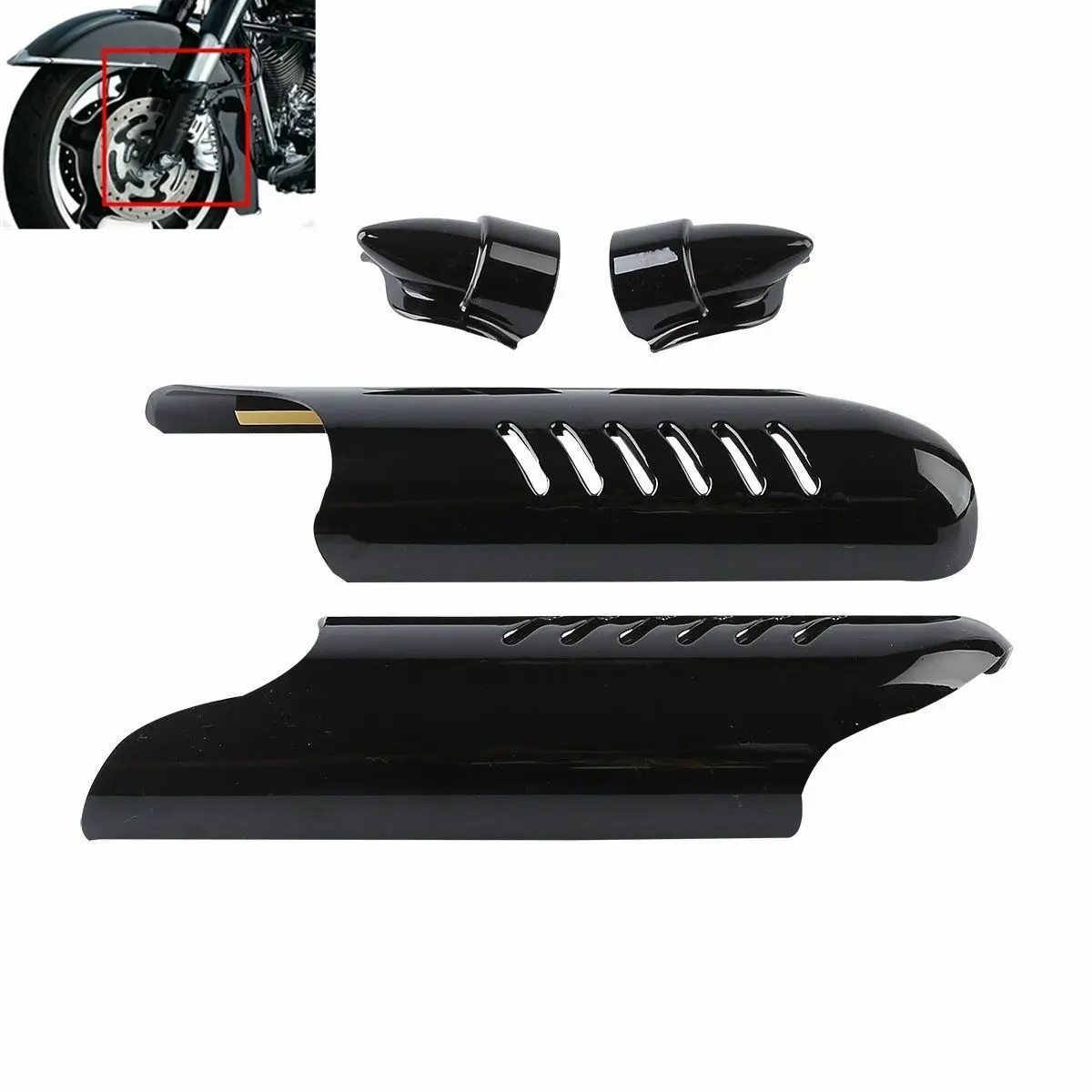 Motorcycle Fork Lower Leg Deflector Shields Fit For Harley Touring Road ...