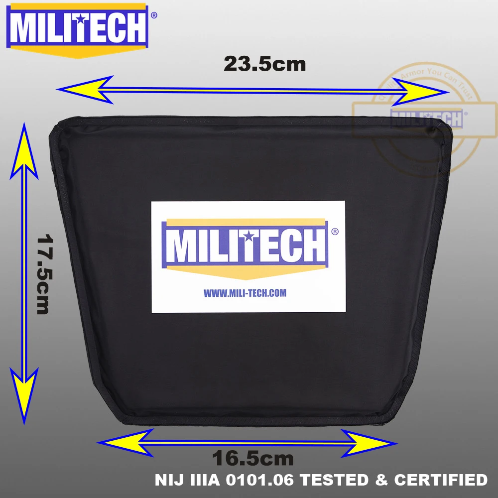 MILITECH Groin Aramid Ballistic Panel Bulletproof Plate Soft Armour NIJ ...