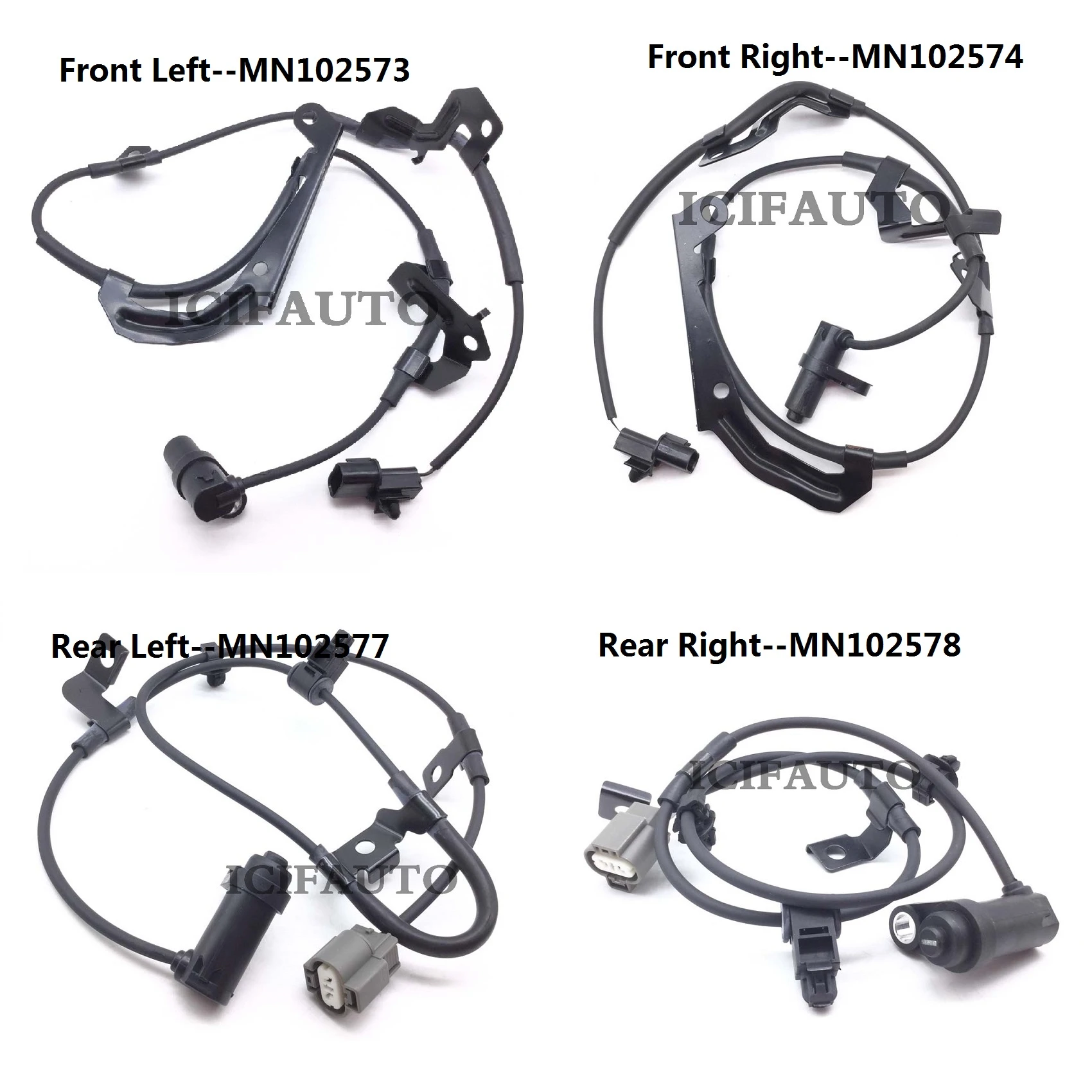 4 x Front & Rear L/R Abs Anti Skid Sensor For Mitsubishi L200 B40 2 ...