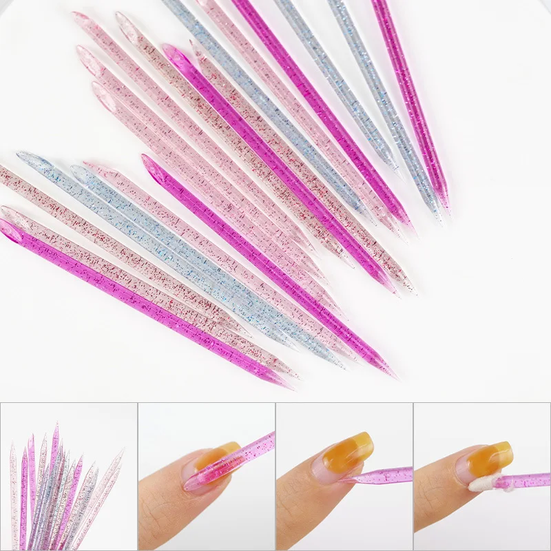Outil de retrait de cuticules en cristal réutilisable à Double tête, 50 ...