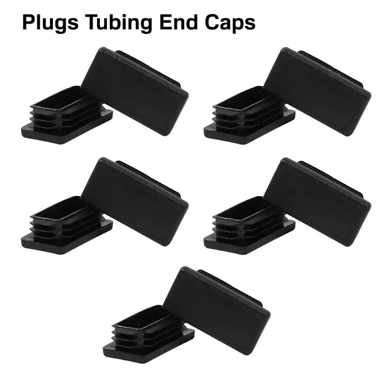 12pcs-Rectangle-Tubing-Plug-Tube-End-Caps-Fence-Post-Pipe-Cover-Tubing ...