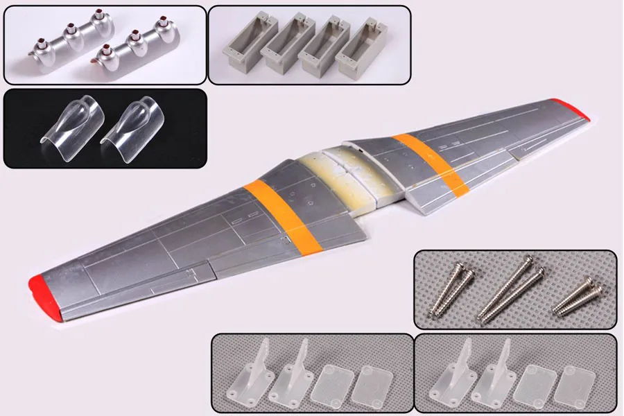 FMS-1700mm-1-7m-P51-P-51D-Red-Tail-Main-Wing-Set-FMSSG102RT-RC-Airplane ...