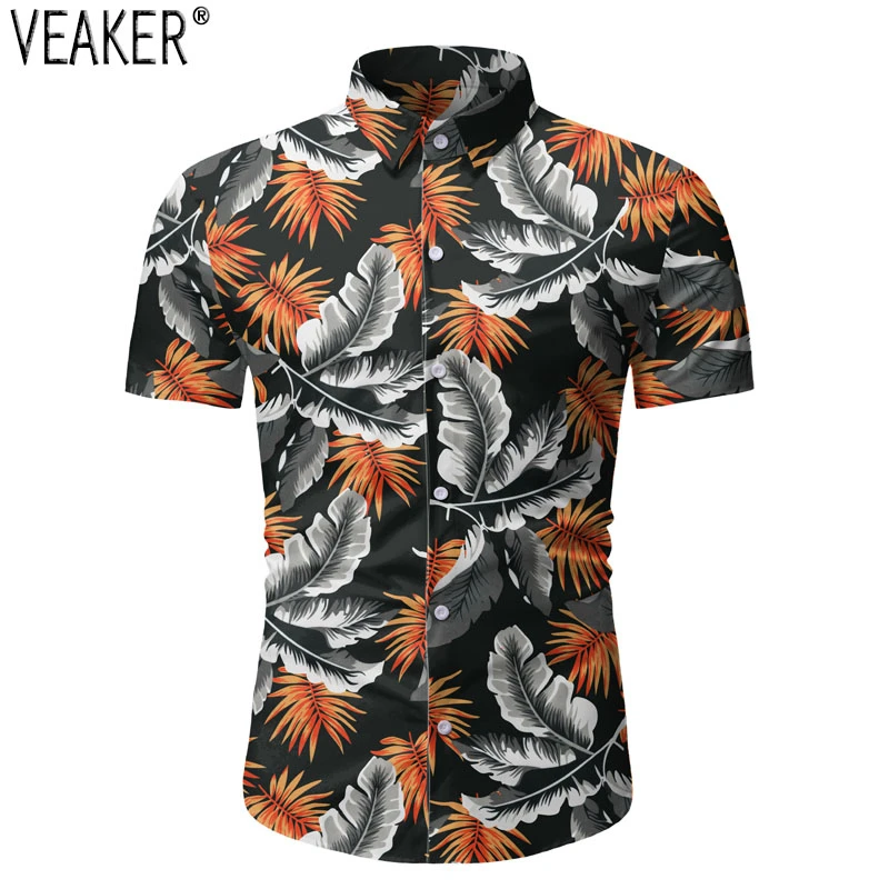 Camisas masculinas estampadas para homens, camisetas de manga curta ...
