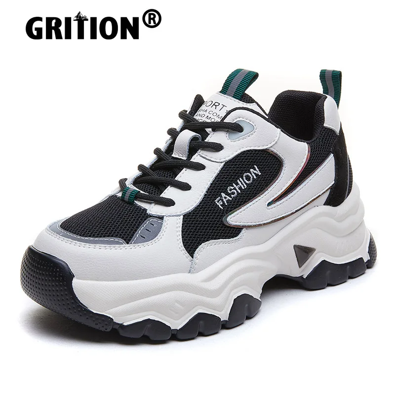 GRITION-Women-Boots-Ankle-Comfortable-Platform-Leather-Shoes-Fashion ...